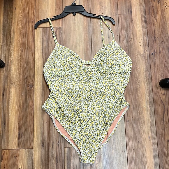 J. Crew | Swim | J Crew Yellow And White Floral One Piece Swimsuit ...